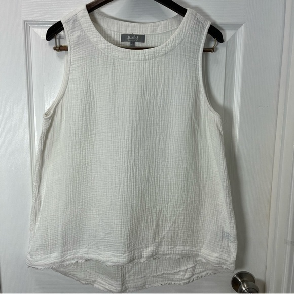 Marled | Tops | Marled Essential Women White Sleeveless Top Size Large ...